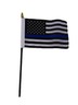 (Wholesale Lot 2) 4x6 Police Thin Blue Line Memorial USA American Flag ...