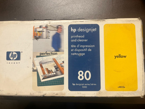 HP 80 Yellow Printhead and Cleaner (HP C4823A Yellow Printhead -Sealed ...
