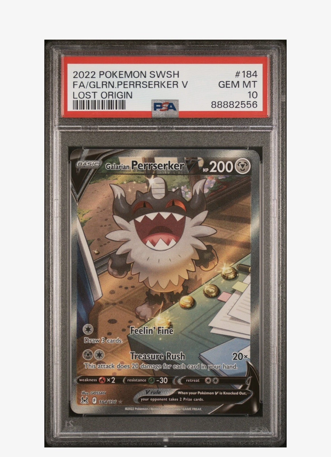 Galarian Perrserker V 2022 Sword & Shield: Lost Origin #184/196 Holo ...