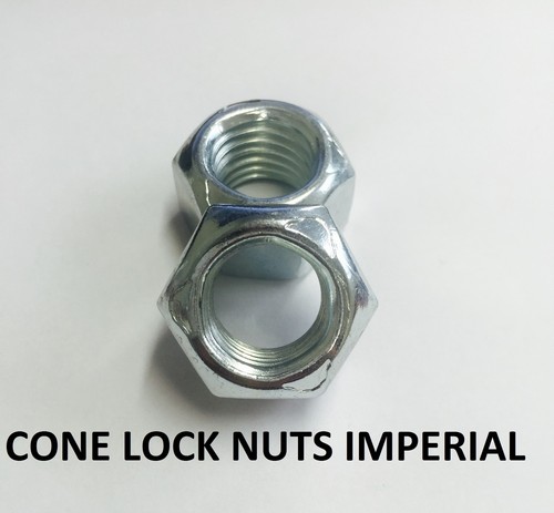 Qty 30 Hex Cone Lock Nut 1/2" UNC Zinc Plated Steel Imperial Grade C ZP ...