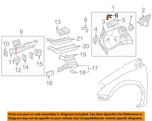 TOYOTA 5382108010 Genuine OEM Factory Original Fender MTG BKT for sale ...