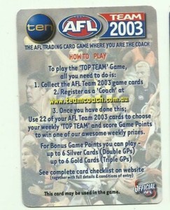 AFL NRL sports collectors cards | eBay Stores