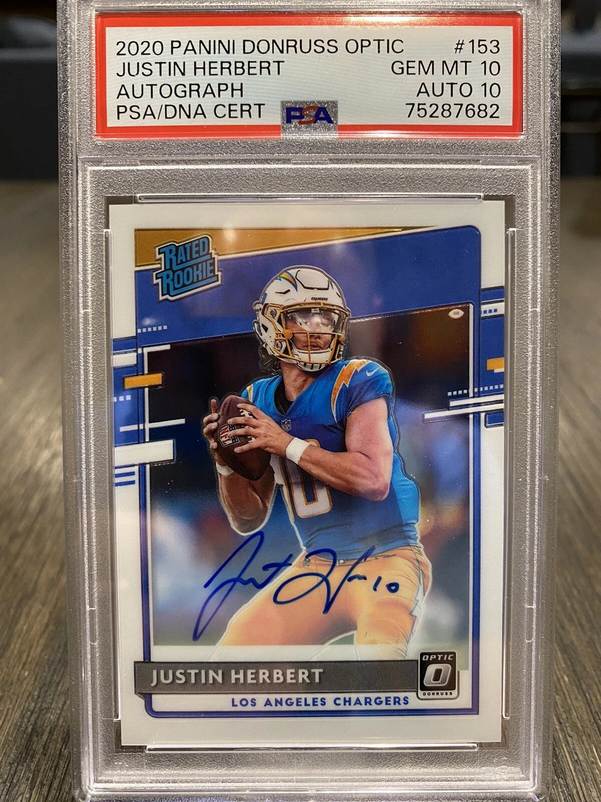 Justin Herbert 2020 Optic #153 Rated Rookie Autographs /150 Price Guide ...