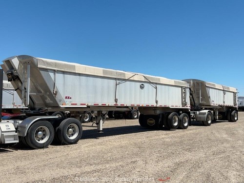 2018 MAC MVP Dump Aluminum Commodities Transfer Trailer Dolly Quad Axle ...