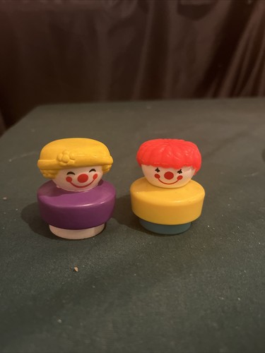 Vintage Fisher Price Little People CHUNKY Clown Lot of 2 Dated 1990 | eBay