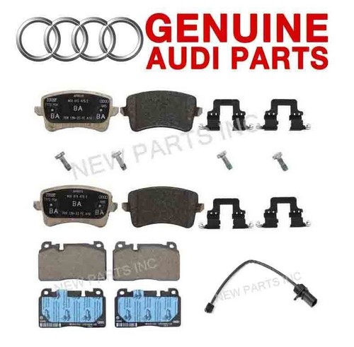 Genuine Front Rear Ceramic Disc Brake Pads & Sensor Kit For Audi Q5 ...