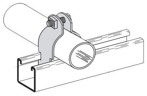 B-Line B2012HDGW/SS6, 1-1/2", HDG (SS Hardware) Rigid Conduit Strut ...
