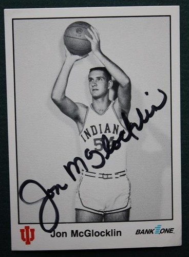IU Indiana University NBA star Jon McGlocklin autographed 1986 ...