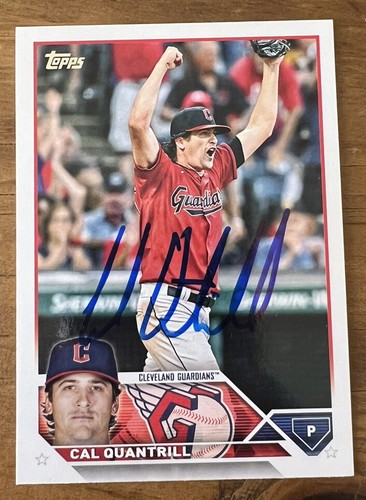 Cal Quantrill Signed 2023 Topps Card #255 Guardians | eBay