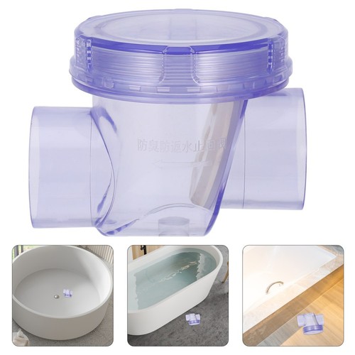 PVC Plumbing Check Valve Transparent 12.7X10.0X10.0 cm Anti Backflow ...