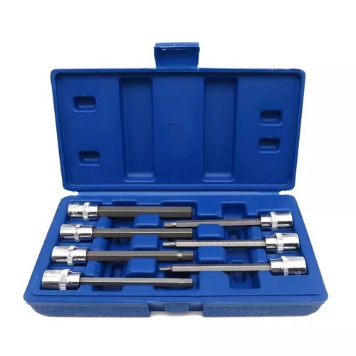 7-Pcs 3/8 Inch Drive Extra Long Hex Socket Wrench Set Allen Wrench 3 ...