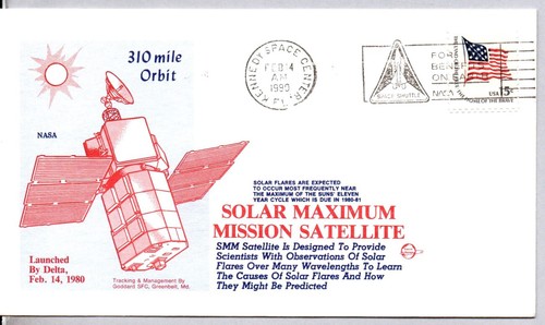 SOLAR MAXIMUM MISSION SATELLITE LAUNCHED BY DELTA ROCKET 2/14/1980 AT ...