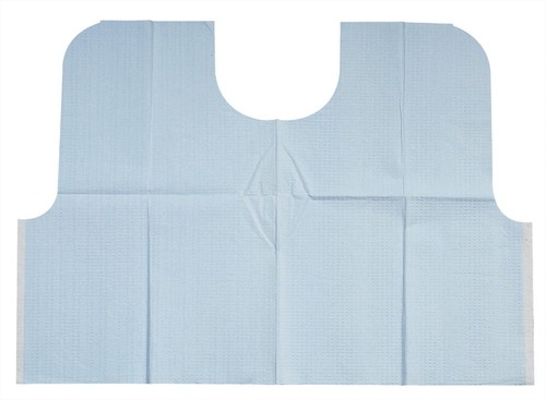 TIDI EVERYDAY SPECIALTY BIBS Waist-Length, Contour Neck 29" x 21" Blue ...