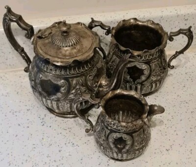 Epbm in Antique Silver Plate Teapots & Sets for sale | eBay