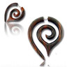 PAIR BLACK SONO WOOD FAKE EXPANDER CHEATER 16g SPIRAL | eBay
