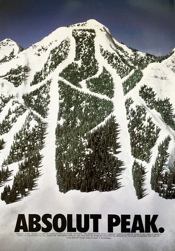 Absolut Peak Poster- Vintage Authentic 1995 Marketing Poster 20x30 | eBay