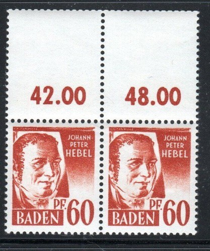 GERMANY GERMAN FRENCH ZONE BADEN TAGGED STAMPS MNH LOT 59849 | eBay