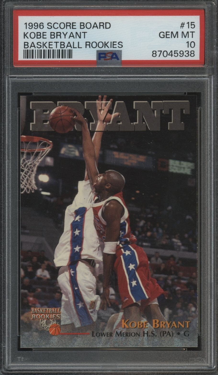 Kobe Bryant 1996 Score Board #15 Basketball Rookies PSA 10 Price Guide ...