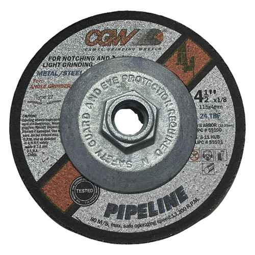 CGW 4-1/2" x 1/8" x 5/8-11 Depressed Center Grinding Wheel T27 10 Pack | eBay