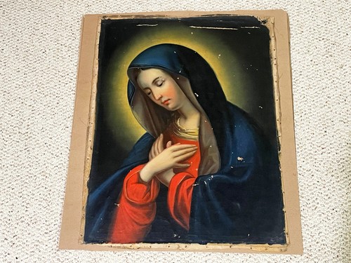 Antique OLD MASTERS OIL PAINTING OF VIRGIN MARY | eBay