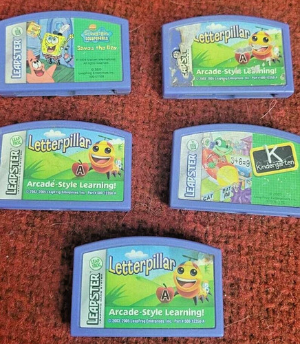 Leapfrog Leapster Cartridges Lot of 5 Spongebob Learning | eBay