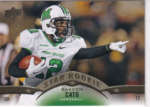 RAKEEM CATO 2015 Upper Deck #72 RC Marshall Thundering Herd | eBay