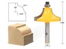 1/2" Radius Round Over Edge Forming Router Bit - 1/2" Shank - Yonico ...