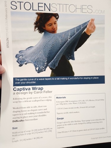 Stolen Stitches Captiva Wrap Knitting Pattern | eBay