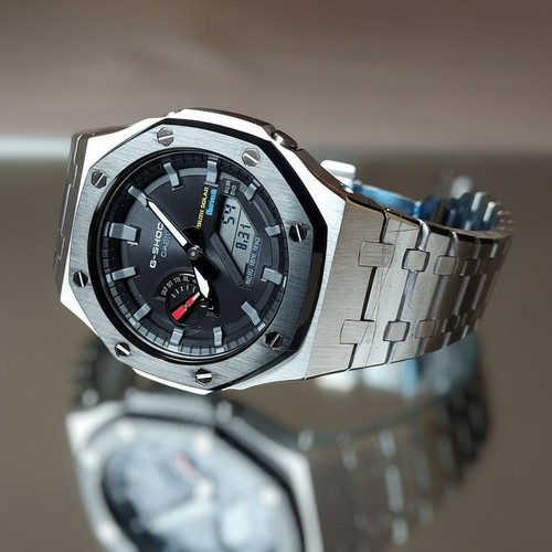 Casio G Shock GA B2100 Full Metal Custom CasiOak Solar Bluetooth Watch ...