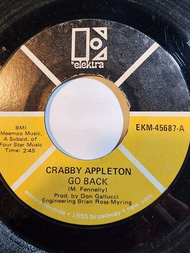 CRABBY APPLETON : Go Back b/w Try Elektra 45687 VG F279 | eBay
