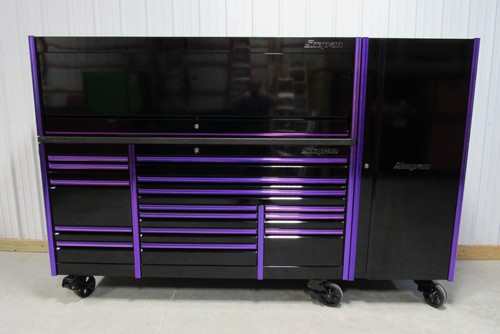 Snap On Black & Purple 84" Epiq Toolbox, Power & LED Top, Hutch & Side ...