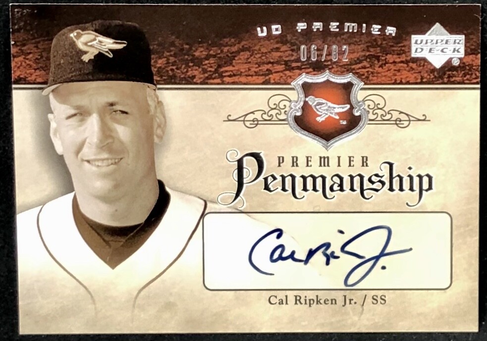 Cal Ripken Jr. Autographed Memorabilia | Signed Photo, Jersey ...
