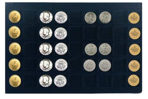 2 Lighthouse 317701 Coin Trays 45 Compartments 31 mm for 1/2 US Dollar ...