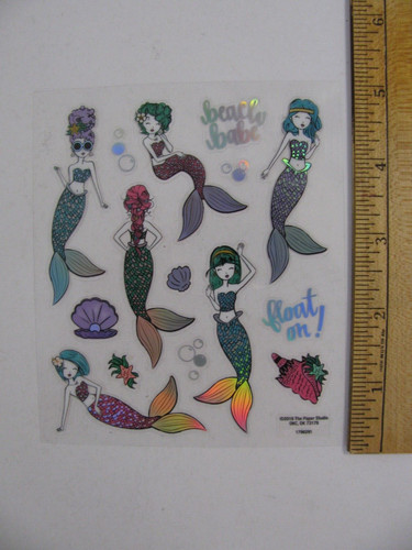 The Paper Studio Stickers MERMAIDS Shells Bubbles 1 Sheet OPEN PACK | eBay