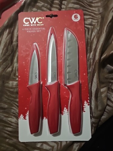 CWC Essential Knife Set Red Very Sharp | eBay