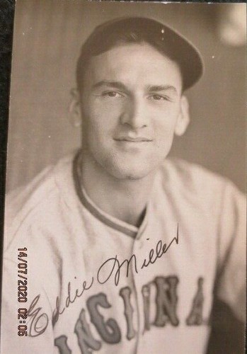 RARE VINTAGE 3 1/2 X 5 1/2 PHOTO SIGNED BY "EDDIE MILLER" CINCINNATI ...