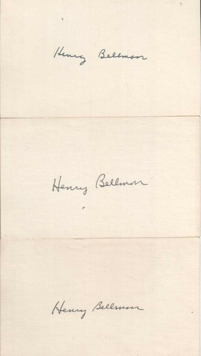 (3) Henry Bellmon Autographed Index Cards 1964 Former Governor of ...