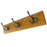 Solid Oak Vintage Coat Rack, Triple Cast Antique Iron Hooks, 2,3,4,5,6 ...
