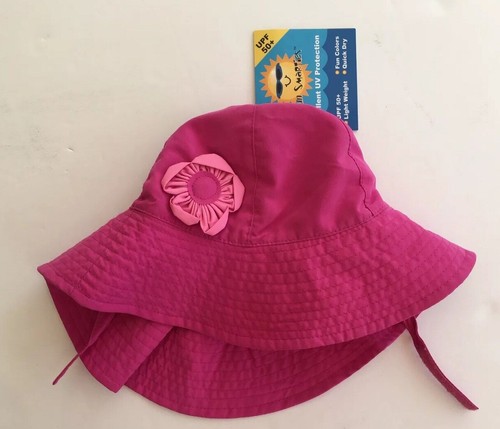 NWT Sun Smarties SM 12-24 Months Pink UPF 50+ Baby Girl Sun Hat with ...