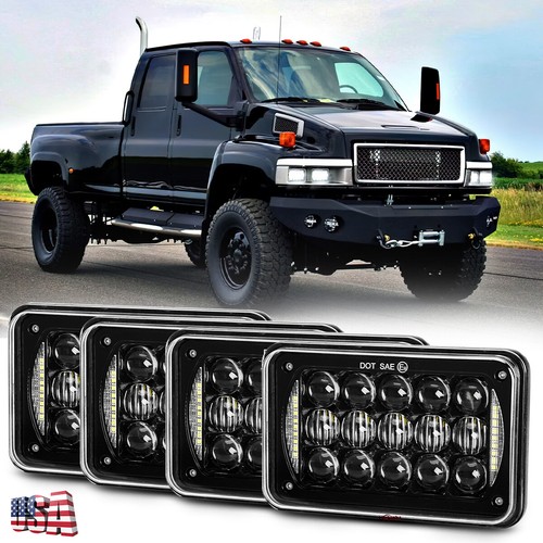 for GMC C4500 C5500 Topkick 2003-2009 Truck 4X 4x6" LED Headlight Hi/Lo ...
