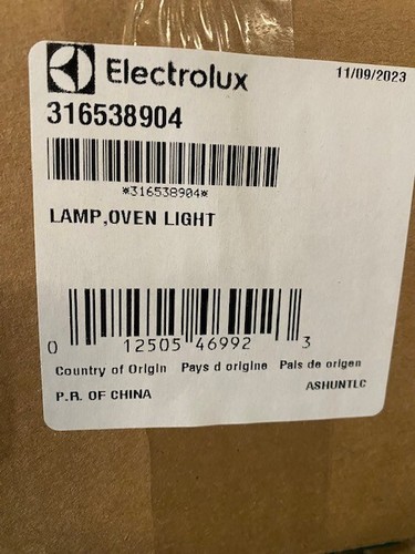 Genuine Electrolux / Frigidaire 316538904 Range Lamp - BUY MORE & SAVE ...