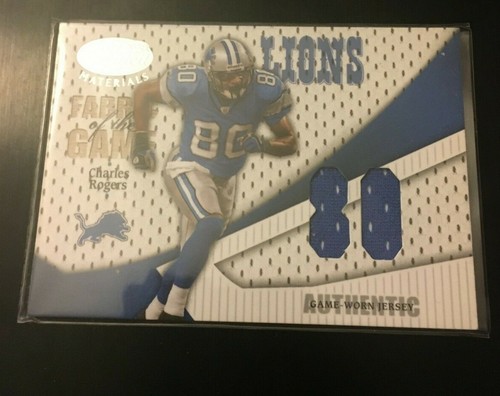 2004 Leaf Certified Fabric of the Game CHARLES ROGERS jersey /80 | eBay