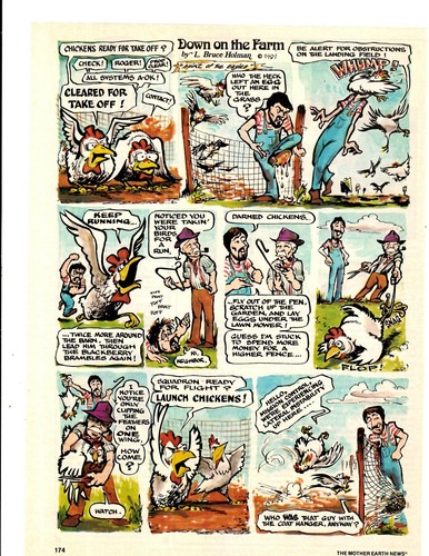 1982 Print Illustration Down on the Farm L.Bruce Holman Cartoon Comic ...
