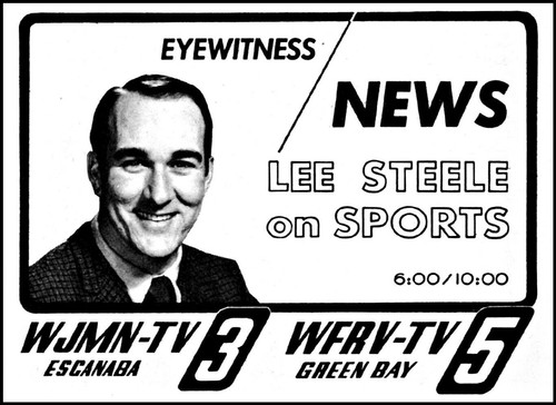 1971 WFRV TV GREEN BAY WISCONSIN LEE STEELE ON SPORTS NEWS TV GUIDE AD ...