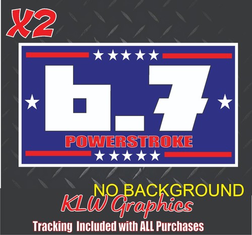 Powerstroke Decal Sticker Turbo Diesel Truck 7.3 6.7 Crew Cab USA Funny ...