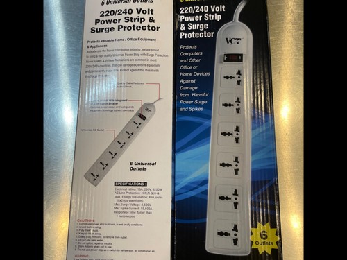 VCT 220 240 Power strip & surge protector 6 outlets lot of 2 | eBay