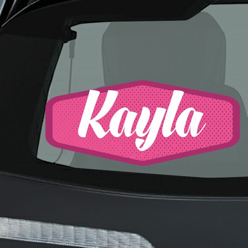 Kayla Name Sticker Decal 3.5x8 inc | eBay