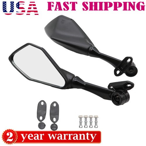Left & Right Rearview Mirrors Fit For Kawasaki Ninja ZX6R ZX636 2009 ...