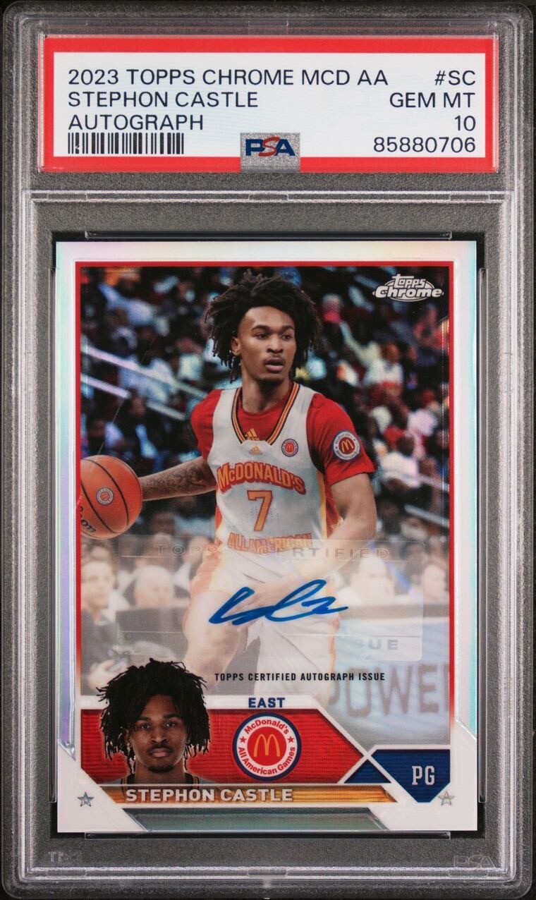 Stephon Castle 2023 Topps Chrome McDonald's All-American #CA-SC Chrome ...