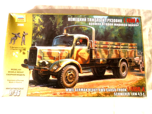 1/35 Zvezda German Heavy 4X4 L 4500 Cargo Truck Schwerer LKW 4.5t ...